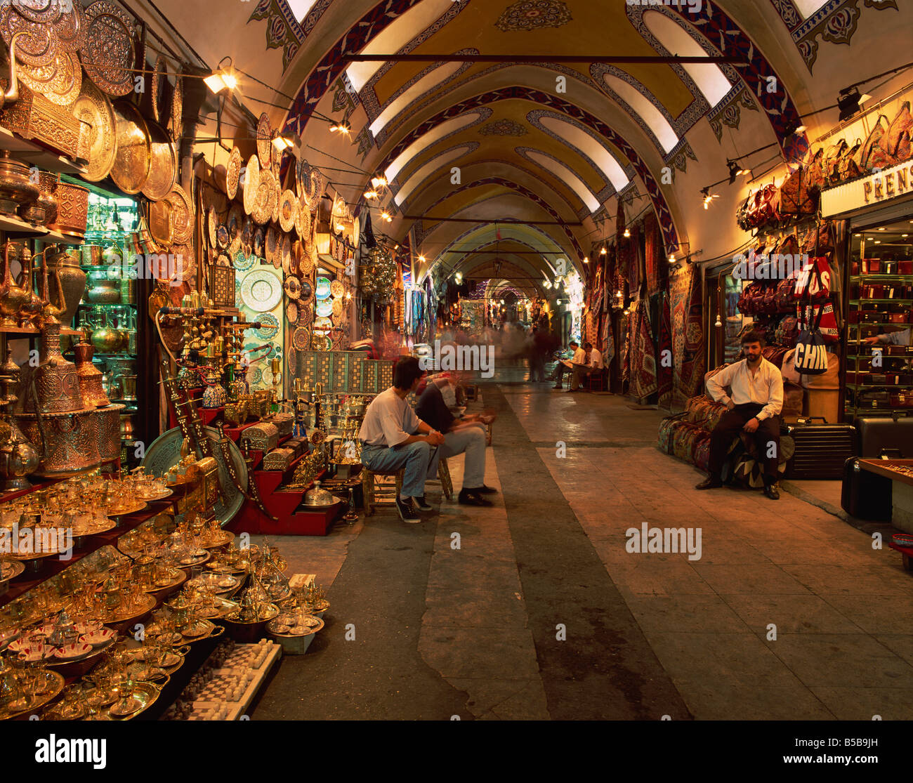 Interior of the Grand Bazaar in Istanbul Turkey I Vanderharst Stock ...