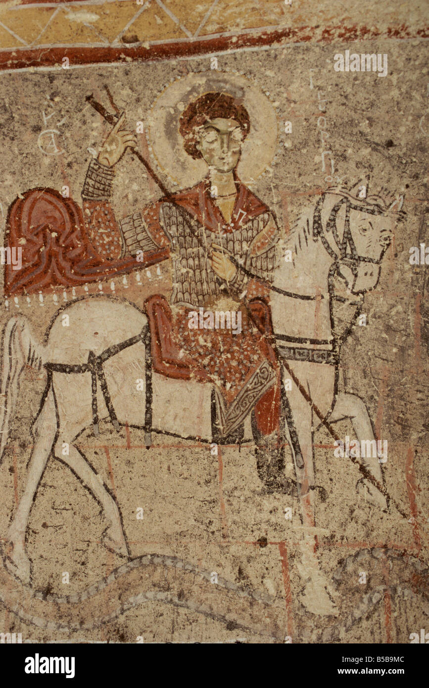 St George St Barbara Church frescoes Cappadocian Christian churches ...