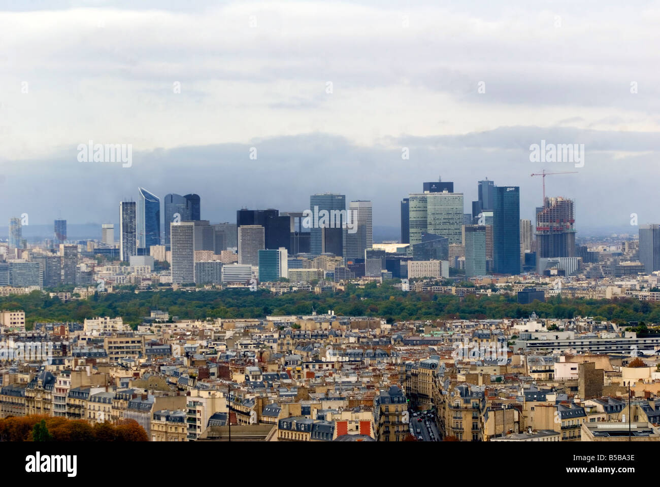 Financial district of Paris from the Eiffel Tower Stock Photo - Alamy