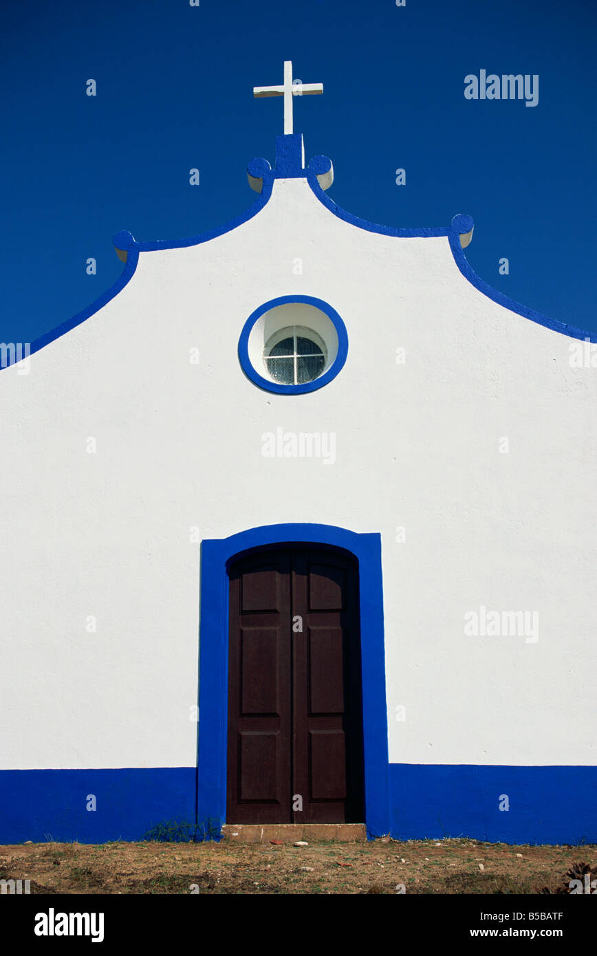 Blue and white church in Portugal Firecrest Pictures Stock Photo - Alamy