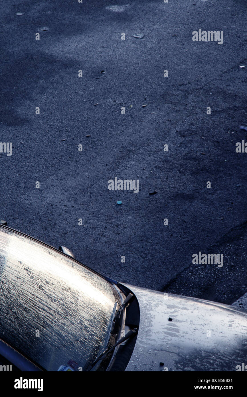 car window covered with dew in morning sun in street Stock Photo - Alamy