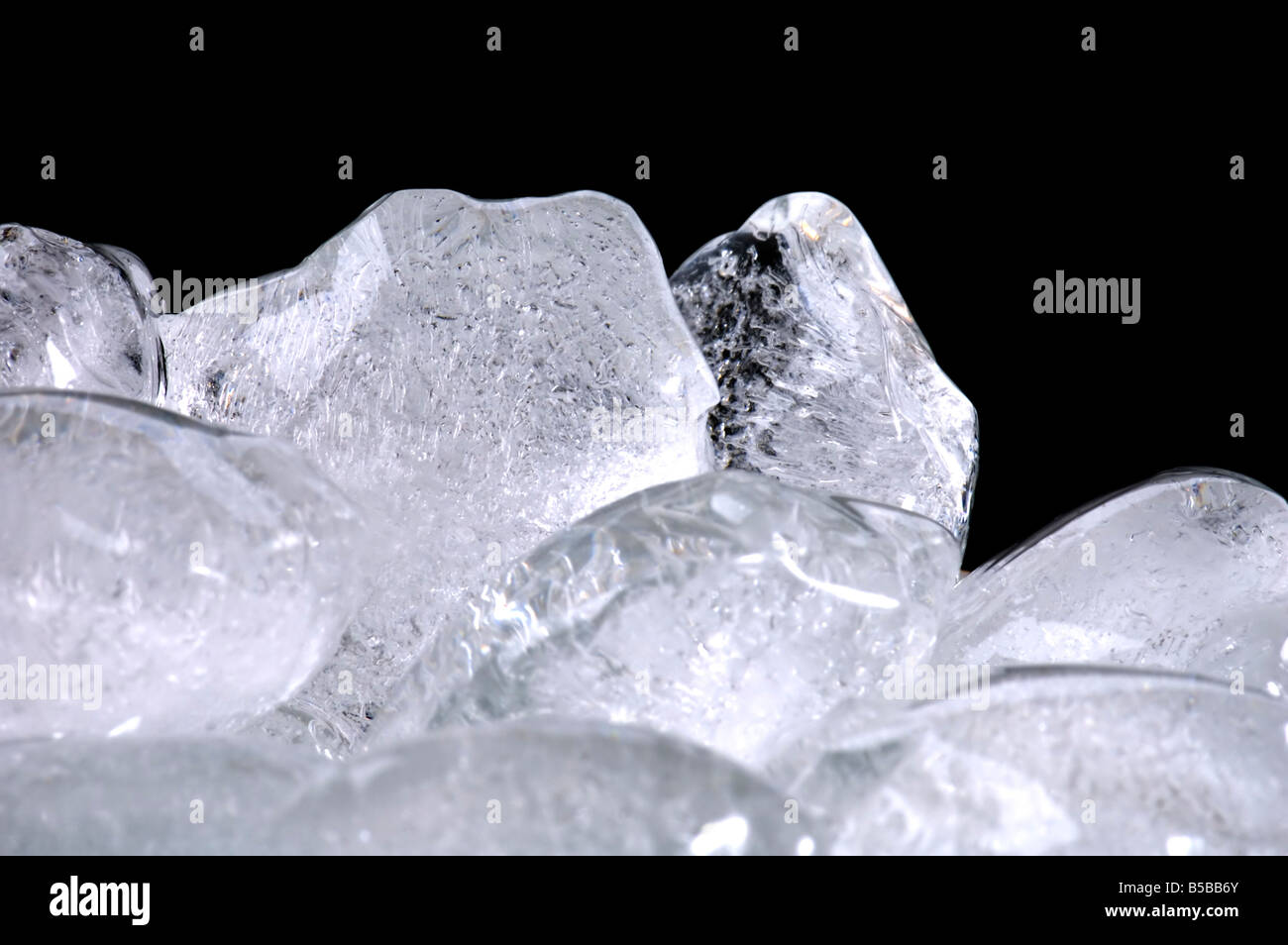 object on black Ice cubes in glass Stock Photo - Alamy