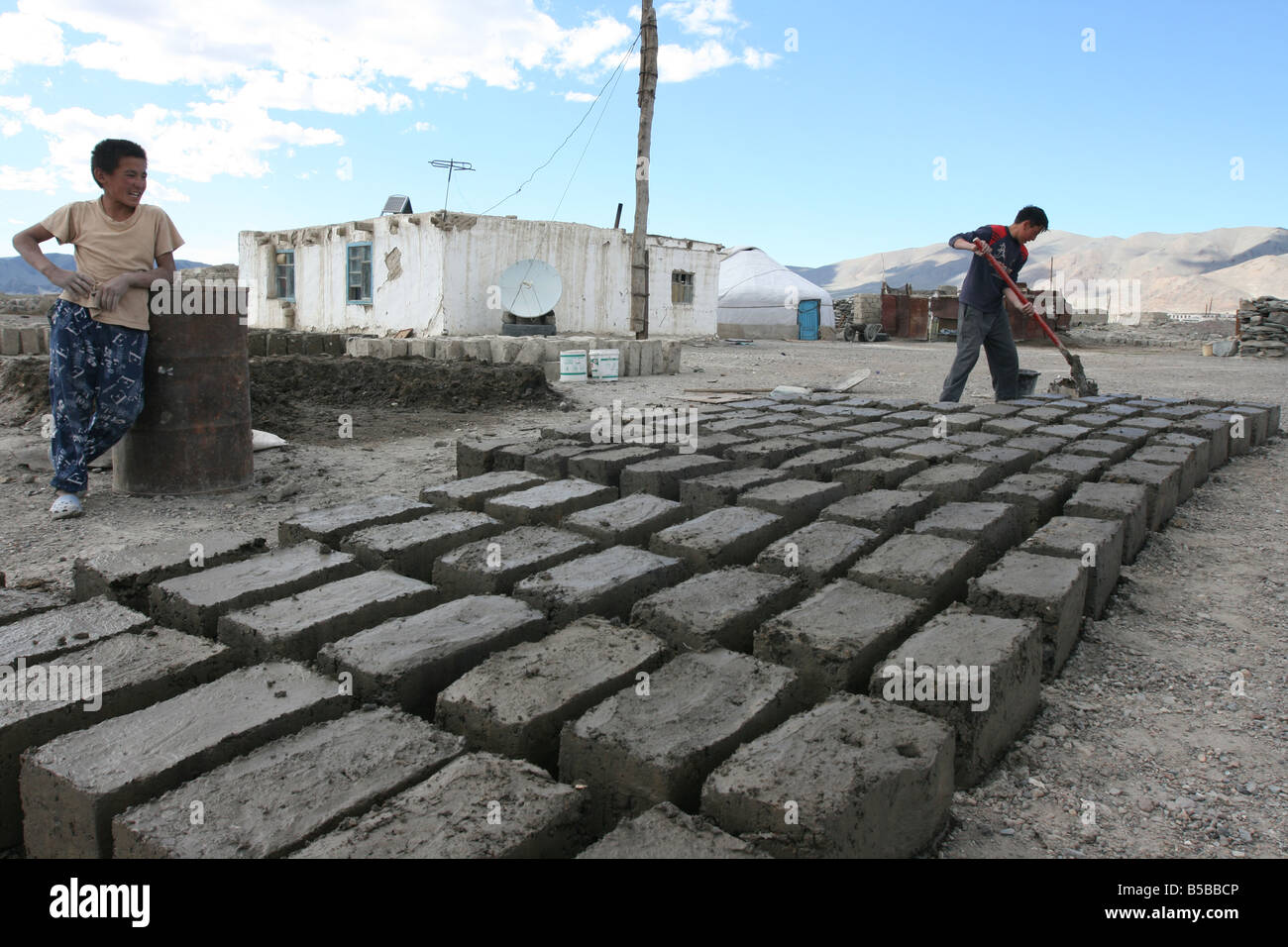 Construction in Mongolia Stock Photo - Alamy