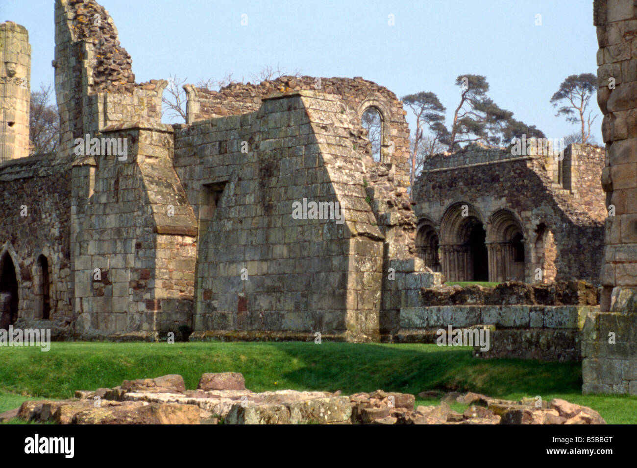 The extensive remains of an "Augustinian Abbey" Haughmond Abbey Stock ...