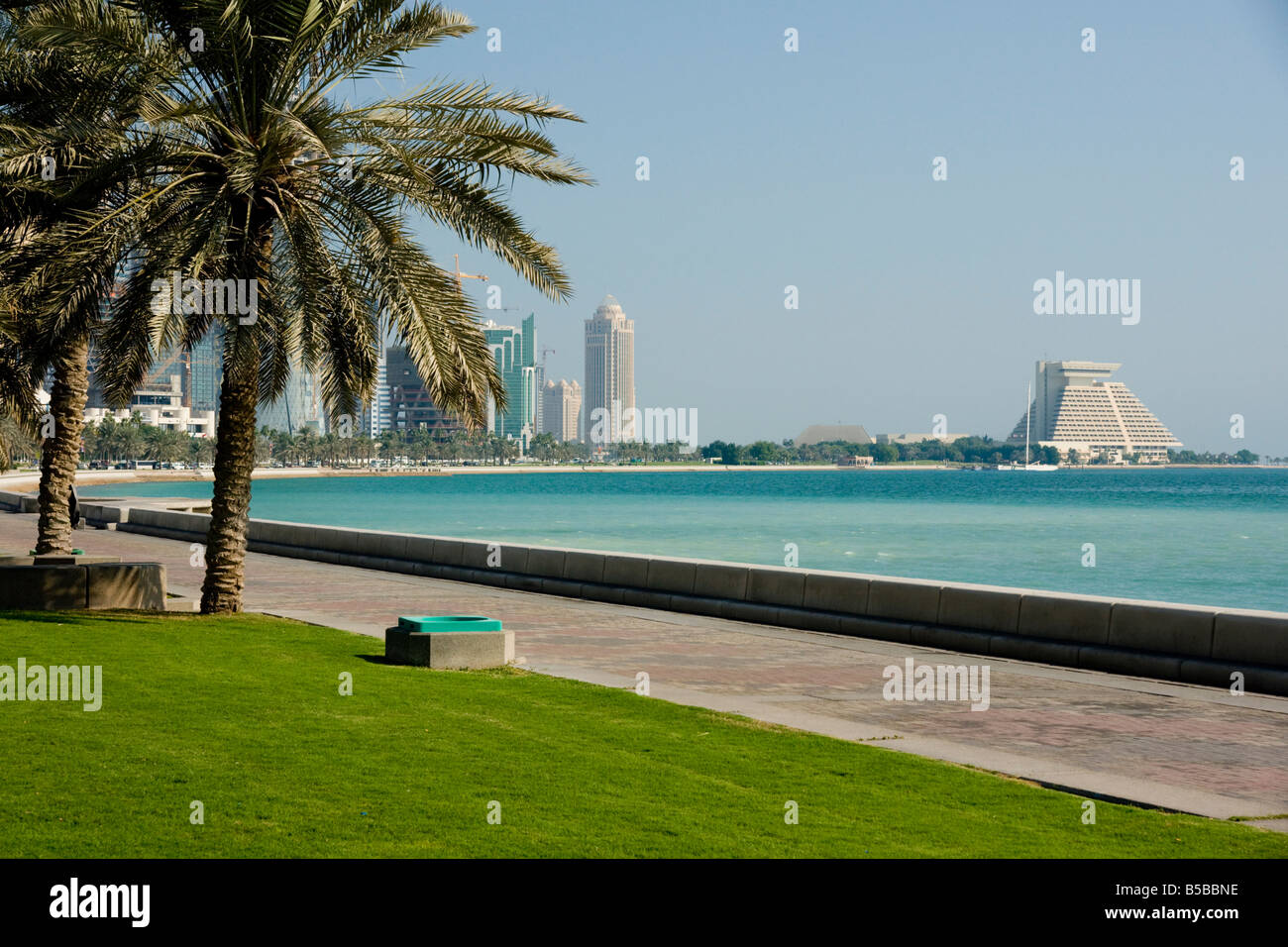 Doha Bay waterfront, Doha, Qatar, Middle East Stock Photo - Alamy