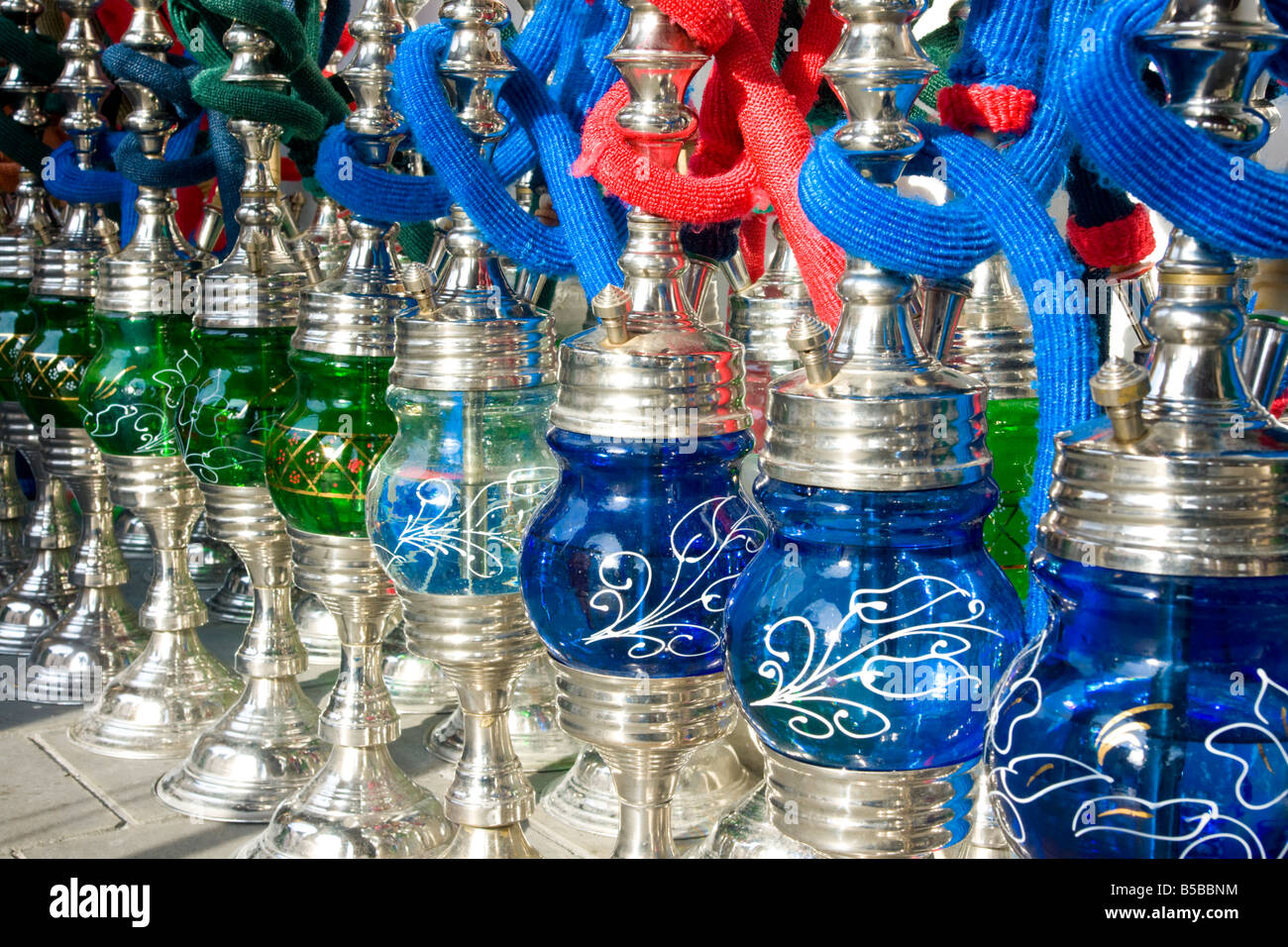 Hubble bubble pipes, Souk Waqif, Doha, Qatar, Middle East Stock Photo ...