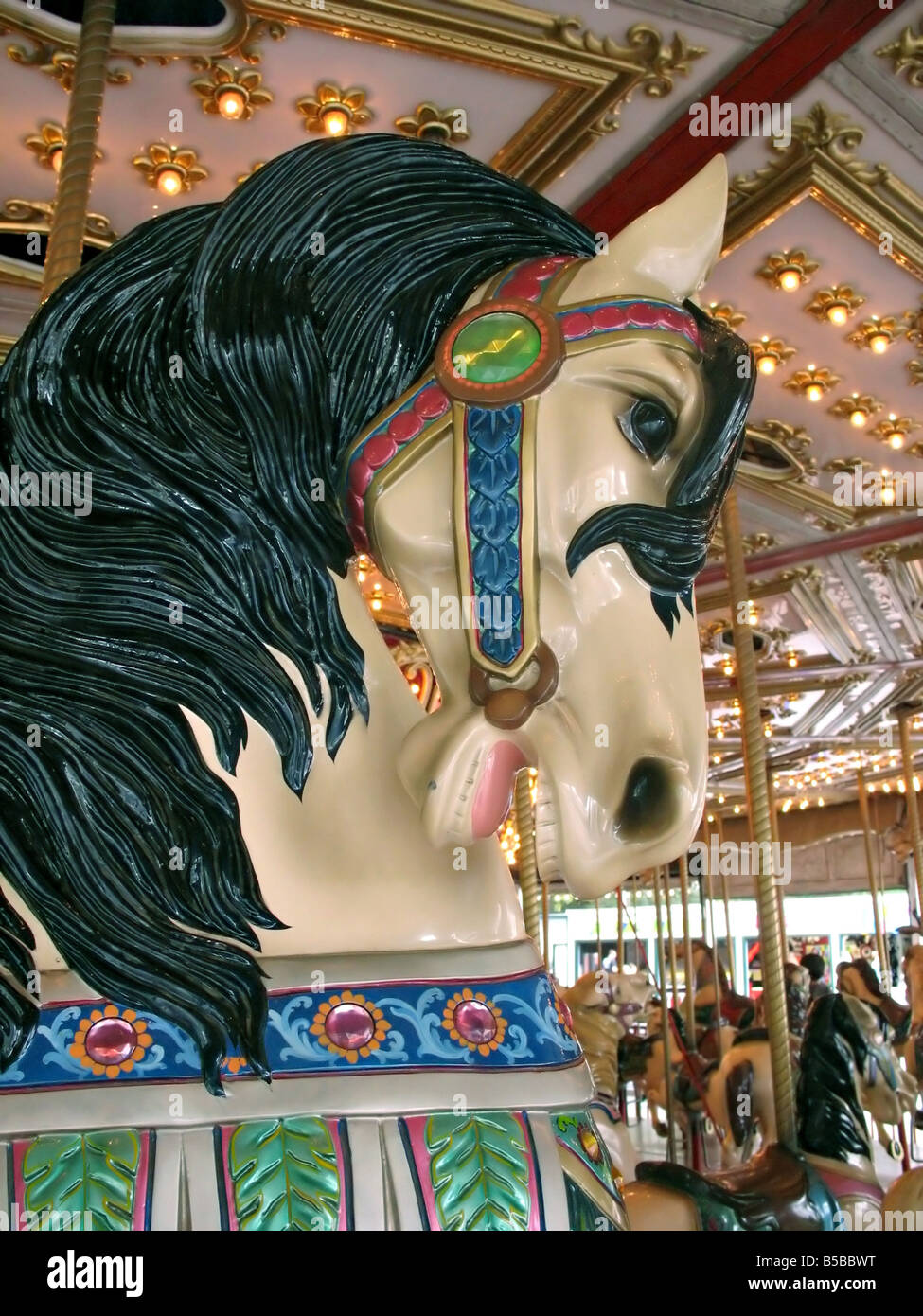 A closeup of a merry go round horse Stock Photo - Alamy