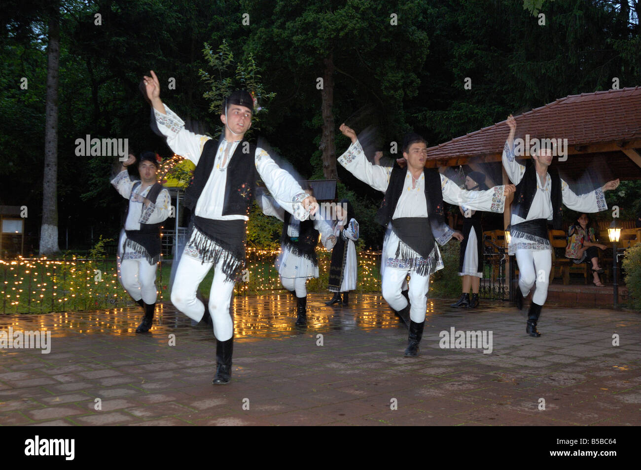 Traditional folk dancing, Sighisoara, Transylvania, Romania, Europe ...