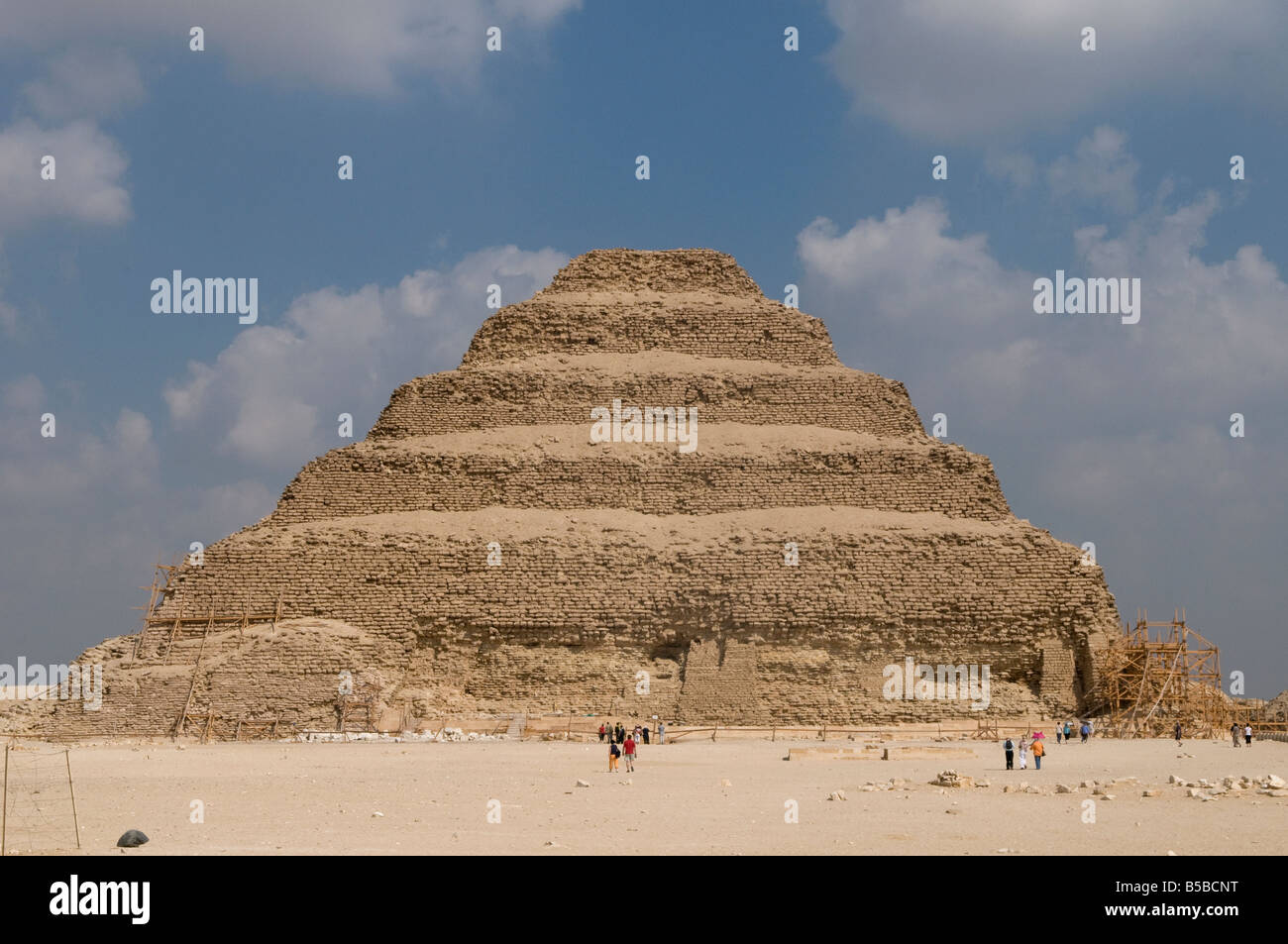 View of the Djoser (Zoser) Step Pyramid in Saqqara ancient burial ...