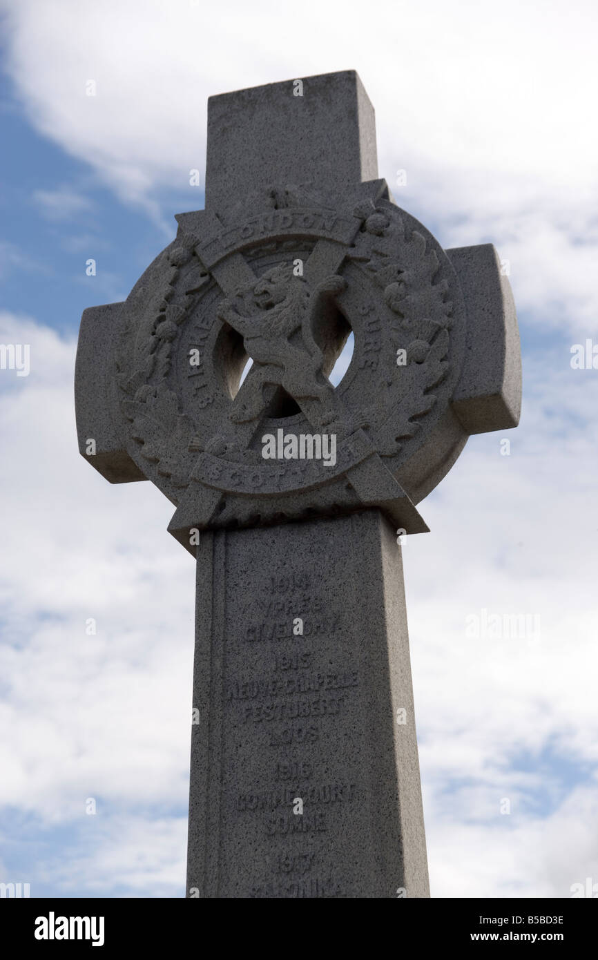 Memorial to the London Scottish the first Territorial Battalion to ...
