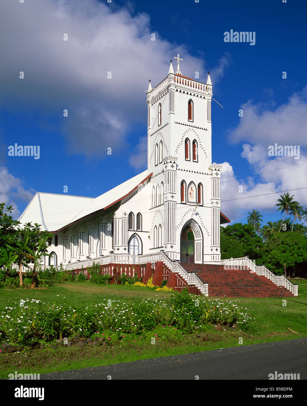 Traditional Samoan church at Felafa Western Samoa Pacific Islands ...