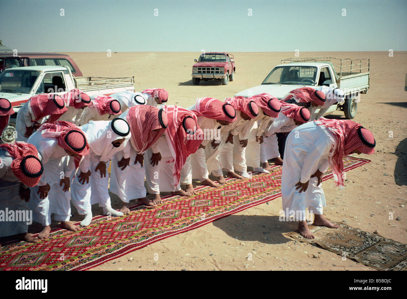 Saudi Arabian Men Praying