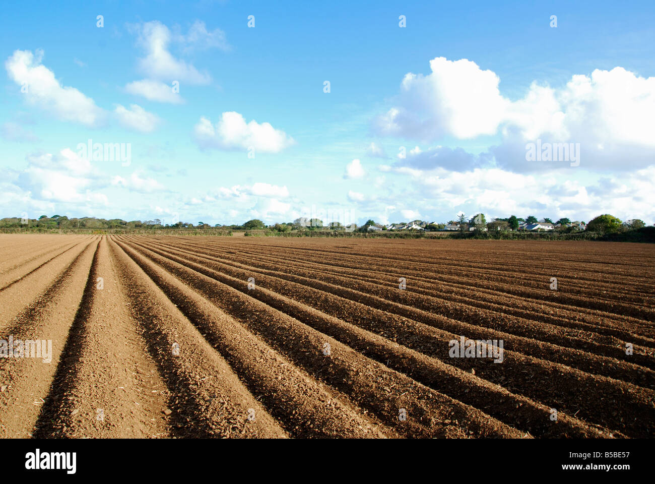 a ploughed field in kent,england Stock Photo - Alamy
