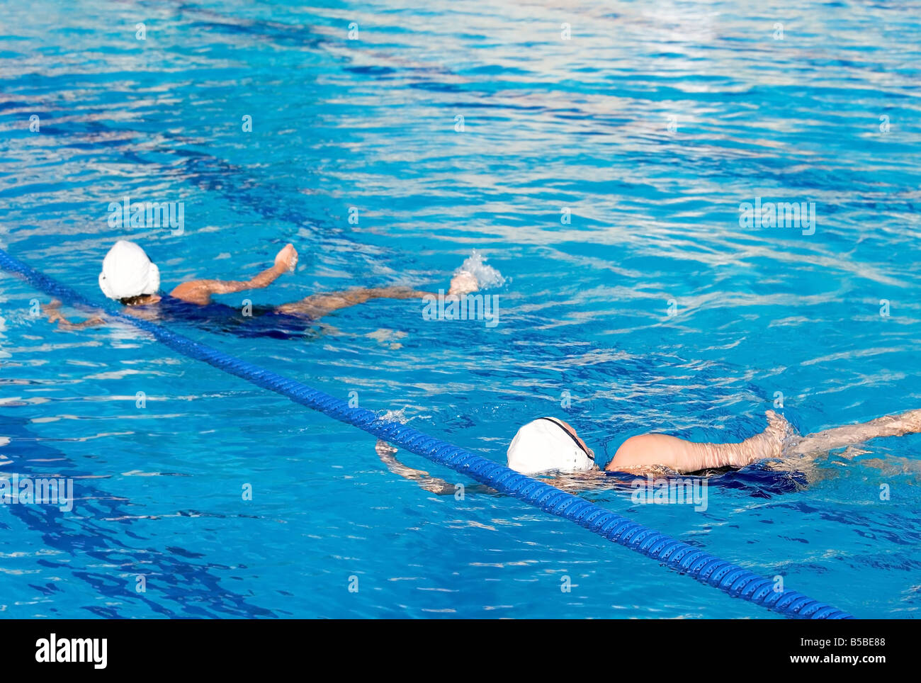 Water polo action and equipment in a swimming pool Stock Photo - Alamy