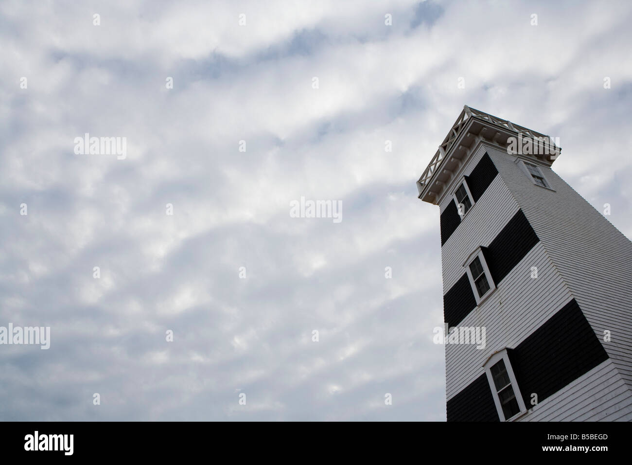 Clouds move over the West Point Lighthouse on the beach on Prince ...