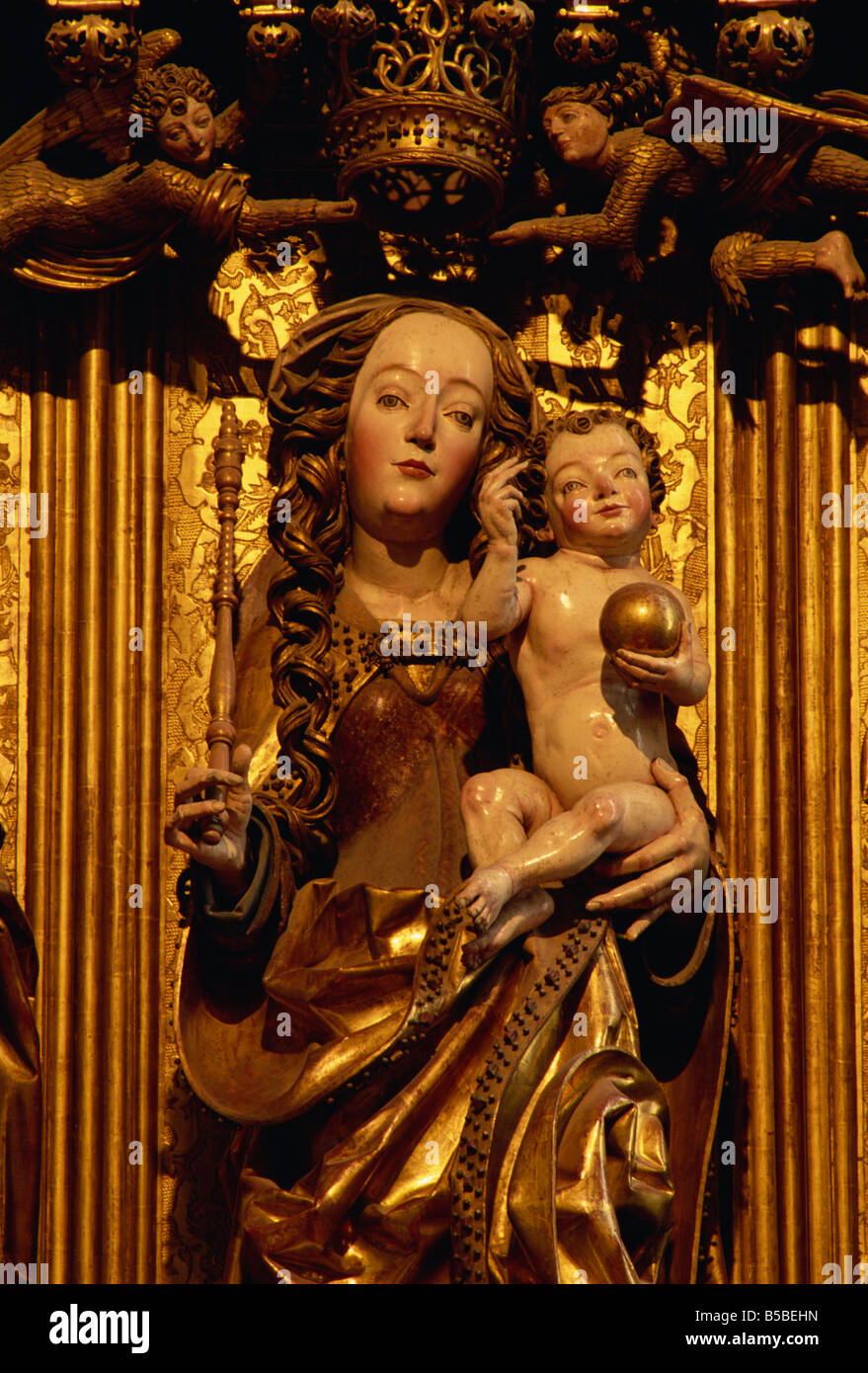 Detail of altar carved by Master Pavol of Levoca, church of St. James ...