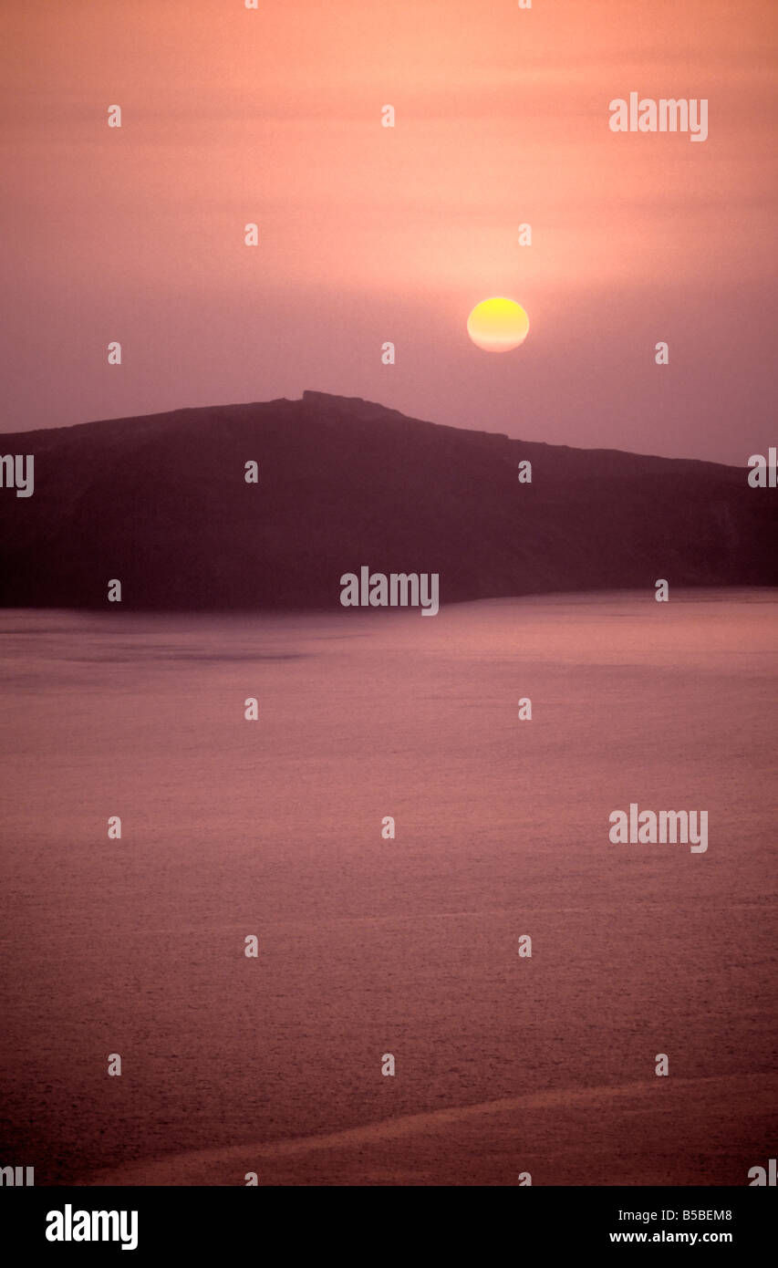 Santorini pink sunset hi-res stock photography and images - Alamy