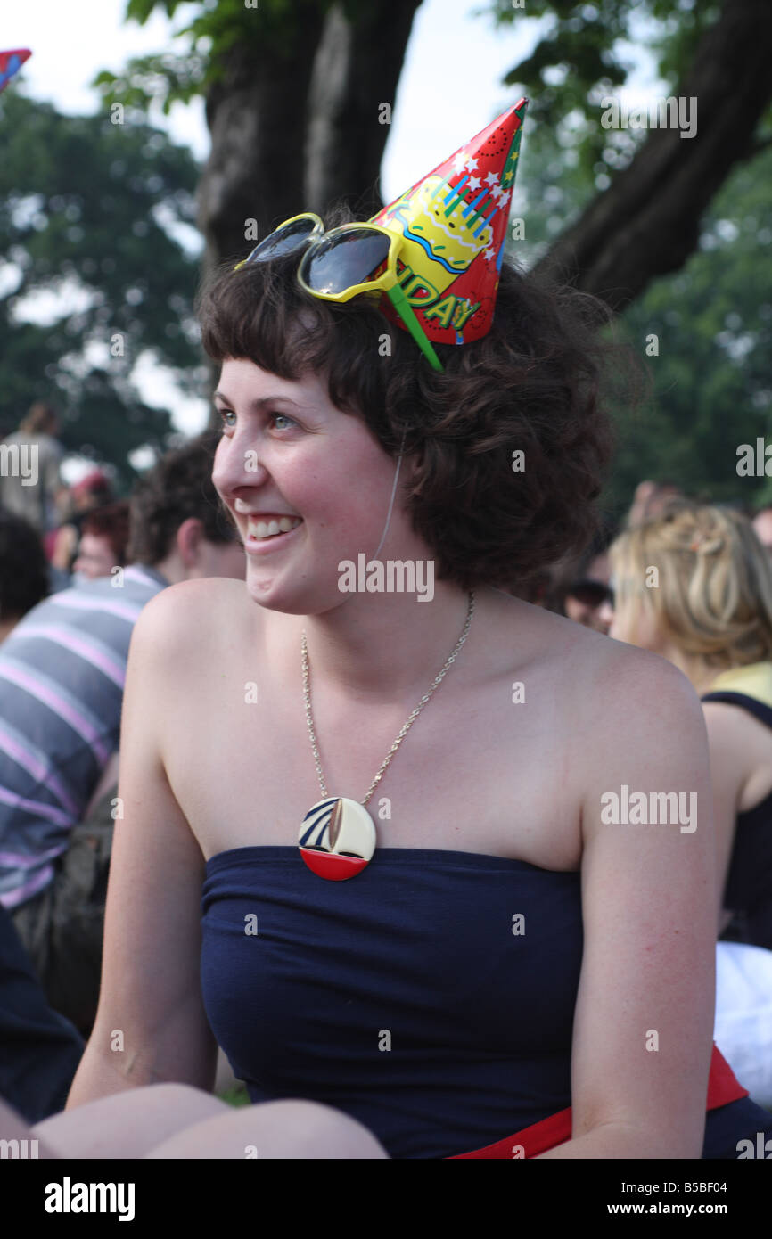 Girl at festival Stock Photo - Alamy