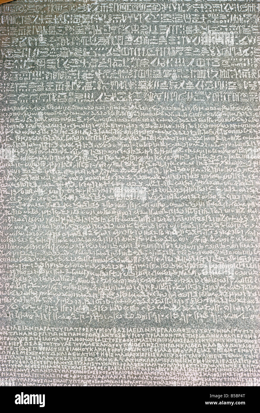 Rosetta stone script greek hi-res stock photography and images - Alamy