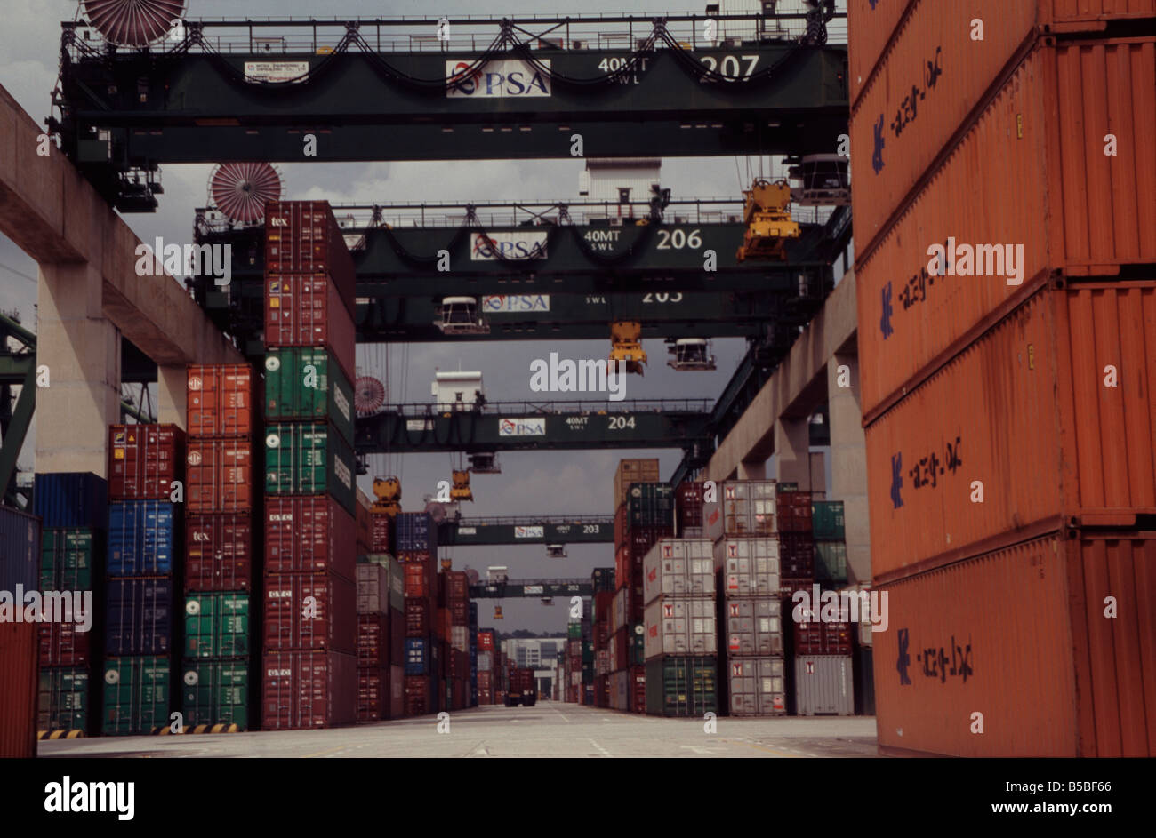 Pasir Panjang Singapore Container Terminal Stacks Stock Photo - Alamy
