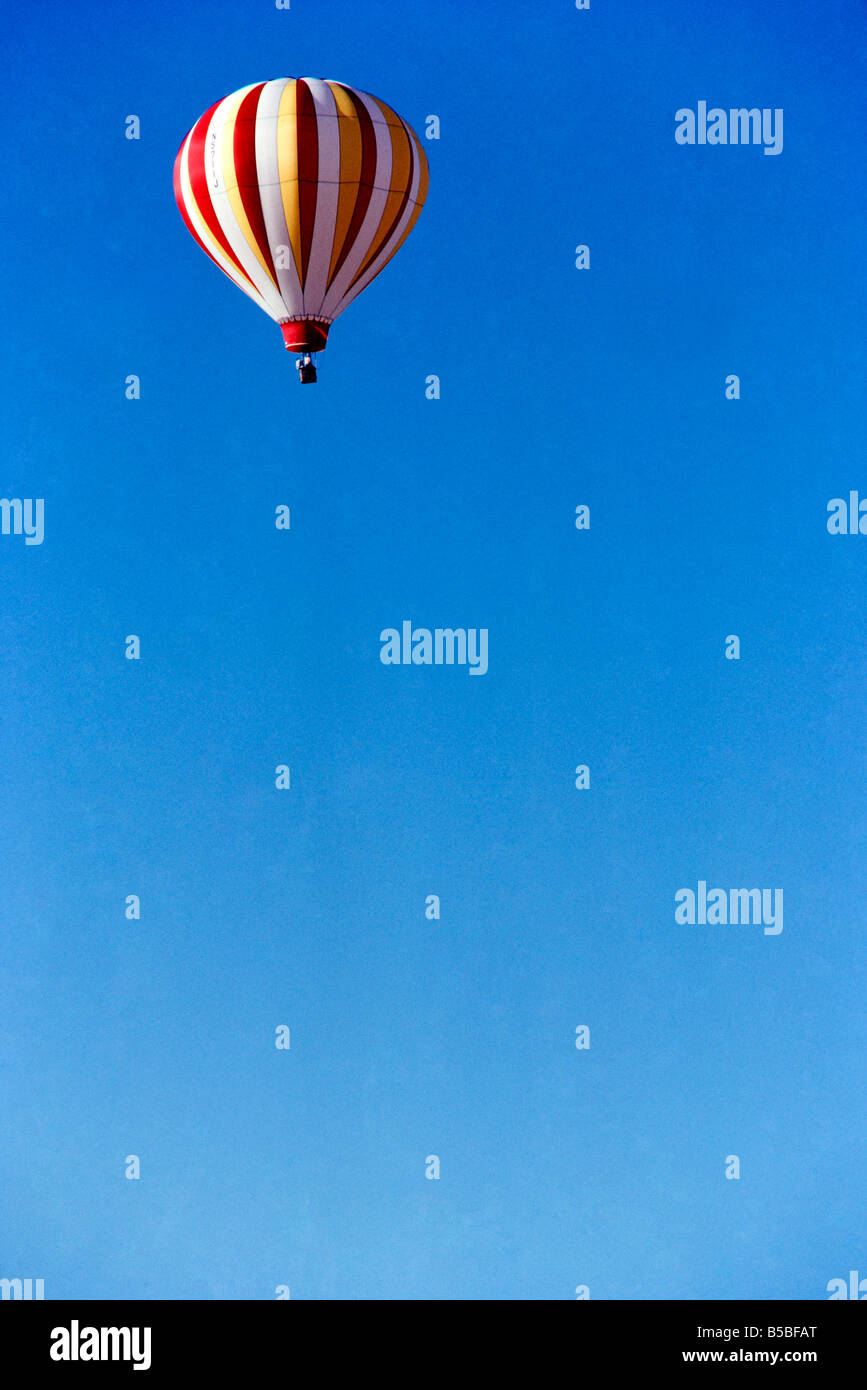 Hot air balloons in Flight, blue skies, Miami Stock Photo - Alamy