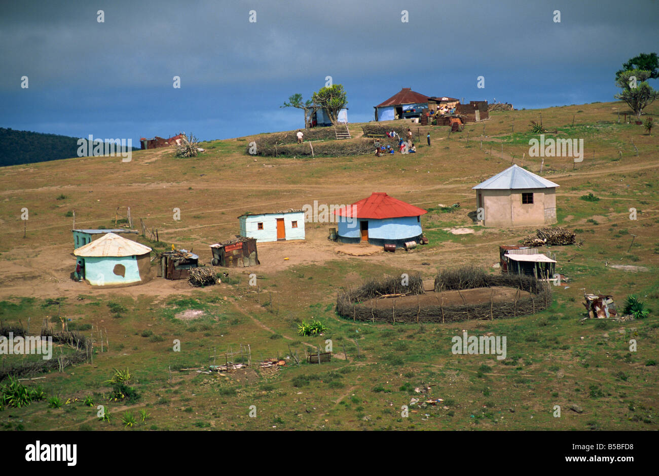 Hillside Xhosa village in the former Ciskei, Cape Province, South ...