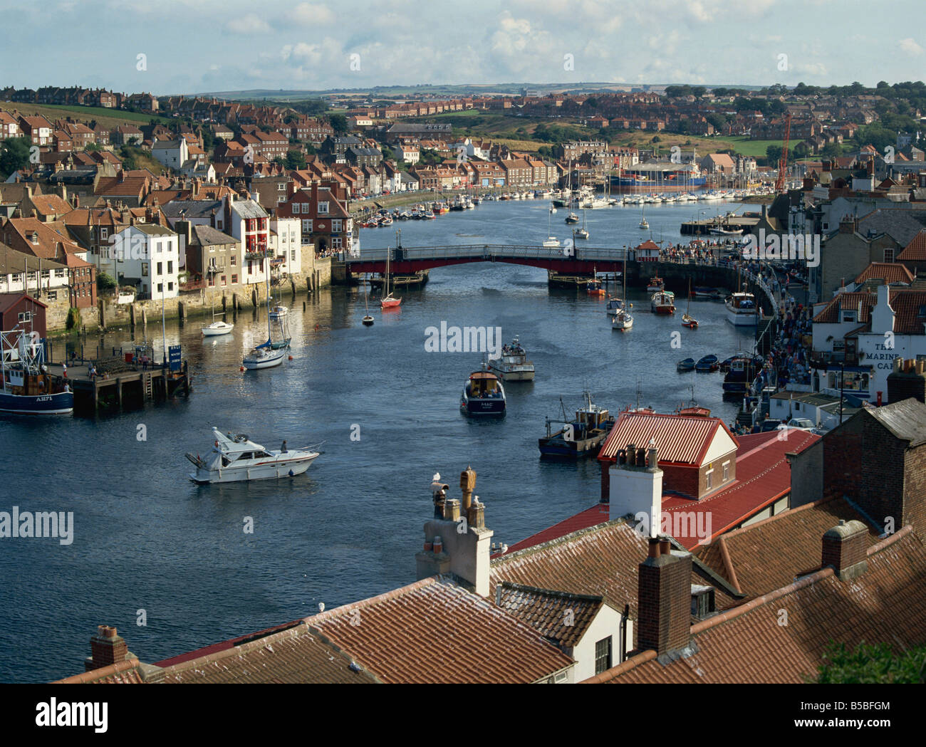 Whitby Harbour, Whitby, North Yorkshire, England, Europe Stock Photo ...