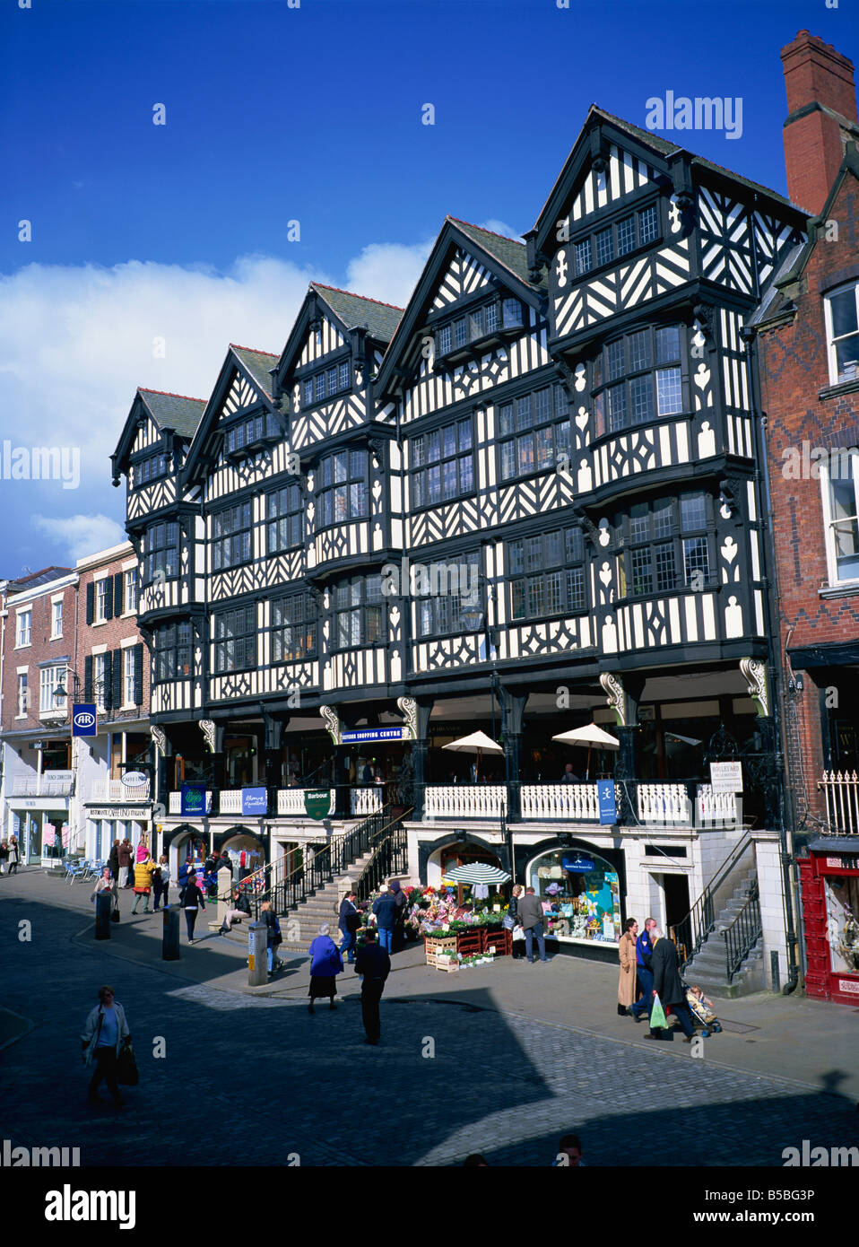 The Rows, Bridge Street, Chester, Cheshire, England, Europe Stock Photo ...