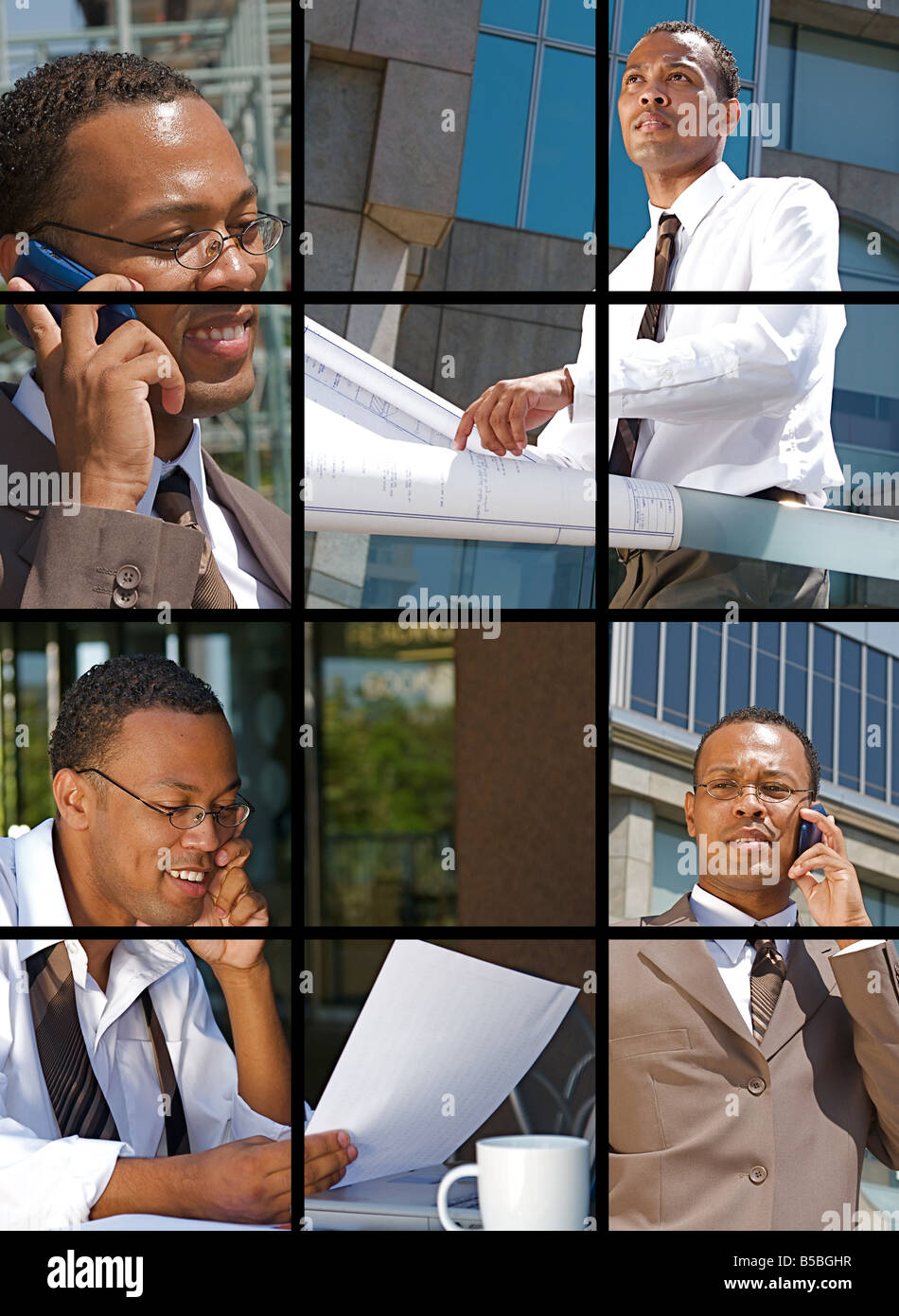 Collection collage day business hi-res stock photography and images - Alamy