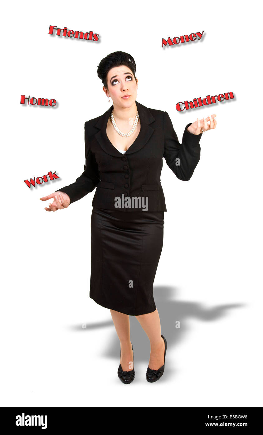 Woman juggling work hi-res stock photography and images - Alamy