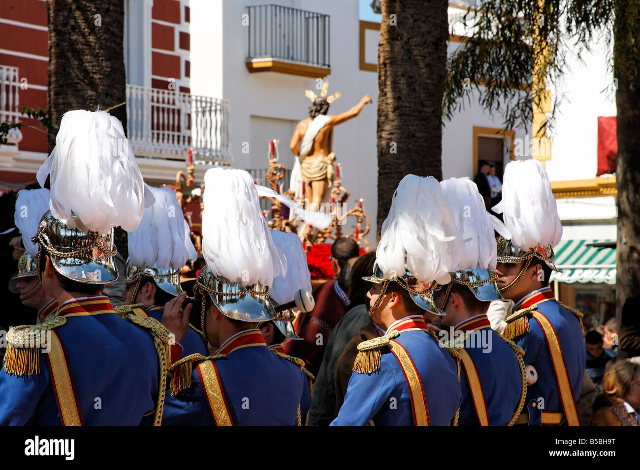 Float of resurrected Jesus, Easter Sunday procession at the end of ...