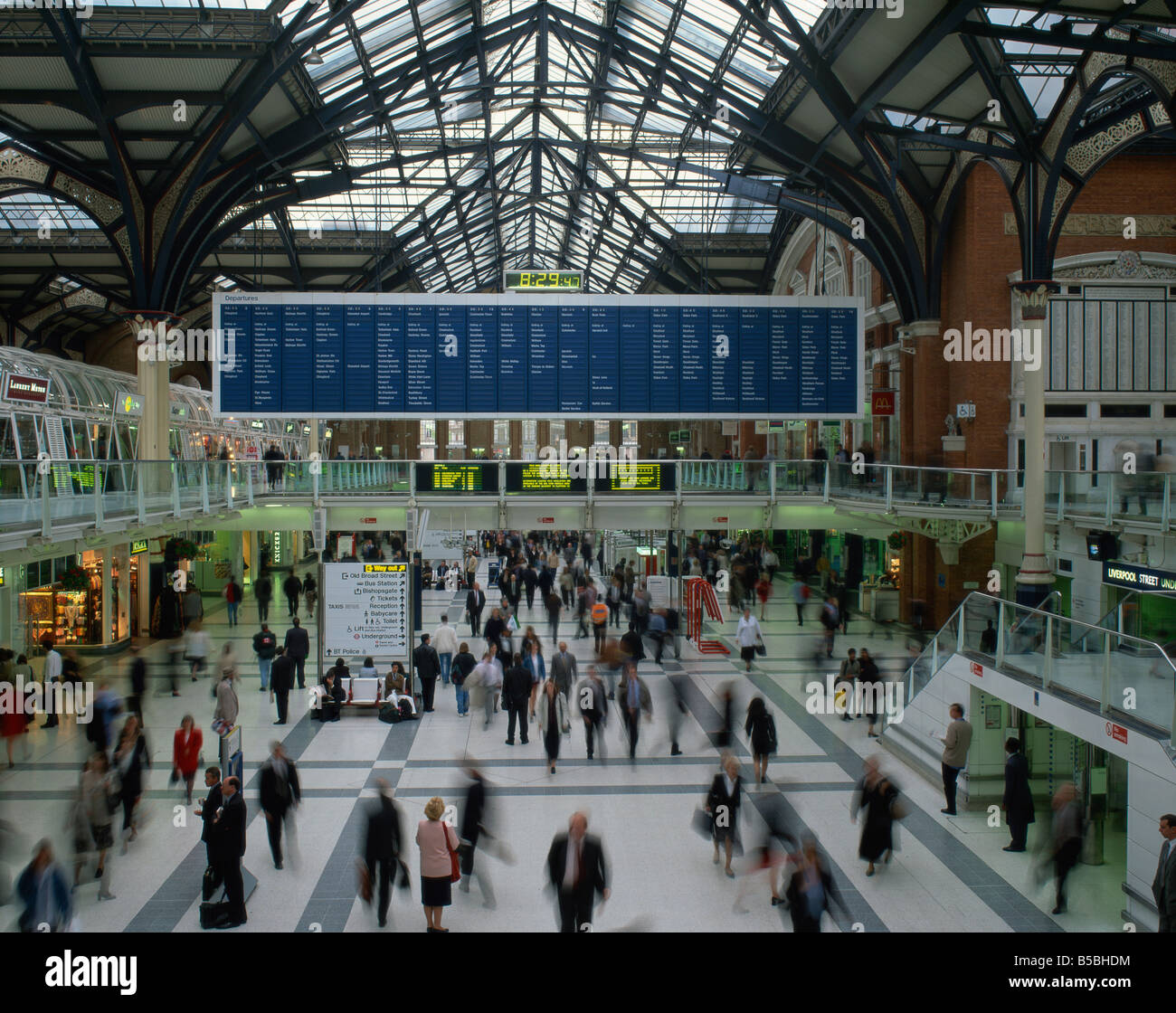 Passenger concourse at Liverpool Street station in London England ...