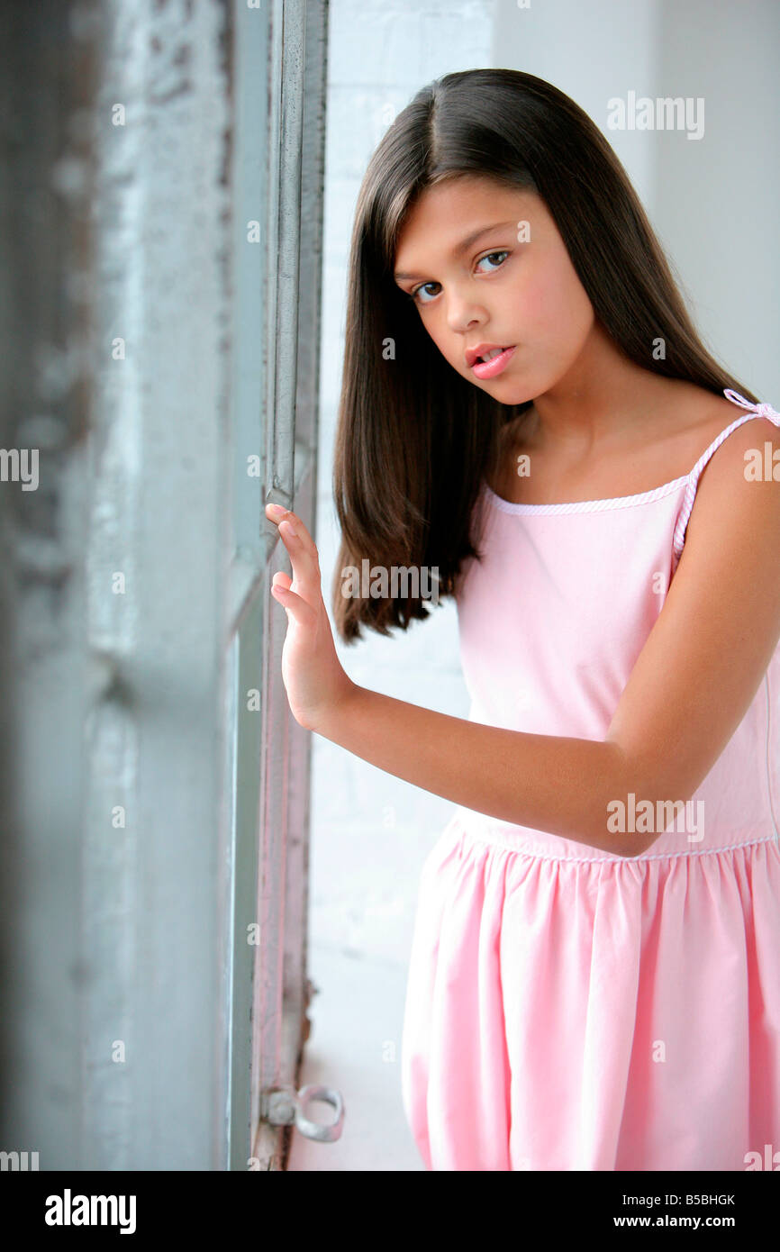 Portrait of a preteen girl Stock Photo - Alamy