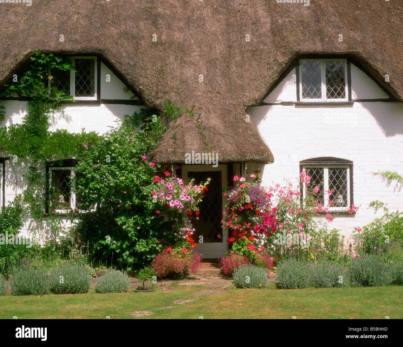 Cottage hanging baskets hi-res stock photography and images - Alamy