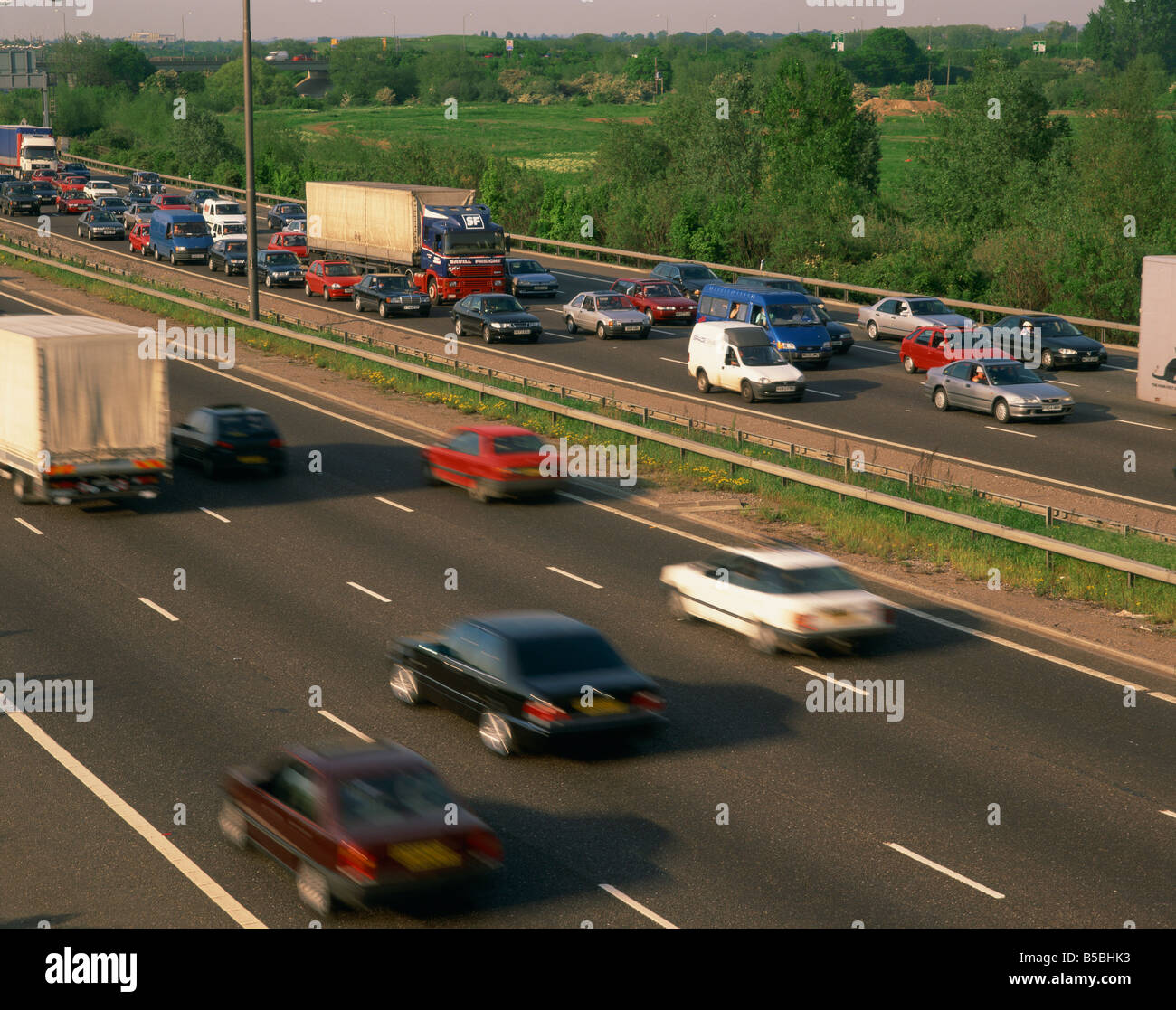 Traffic jam lorries cars hi-res stock photography and images - Alamy