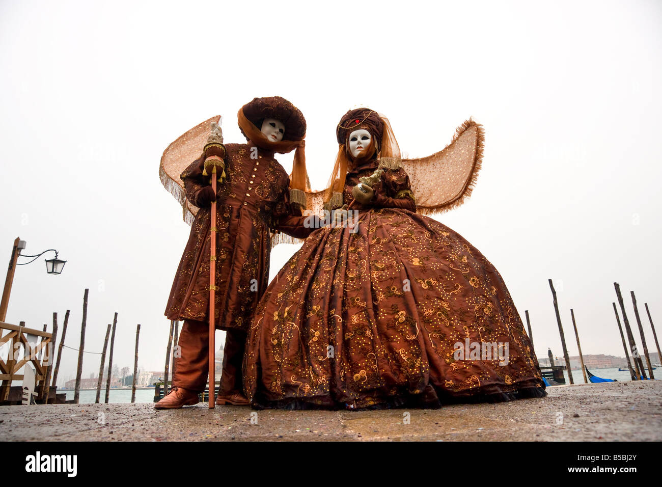 Two beautiful Carnival Masks Venice Stock Photo - Alamy