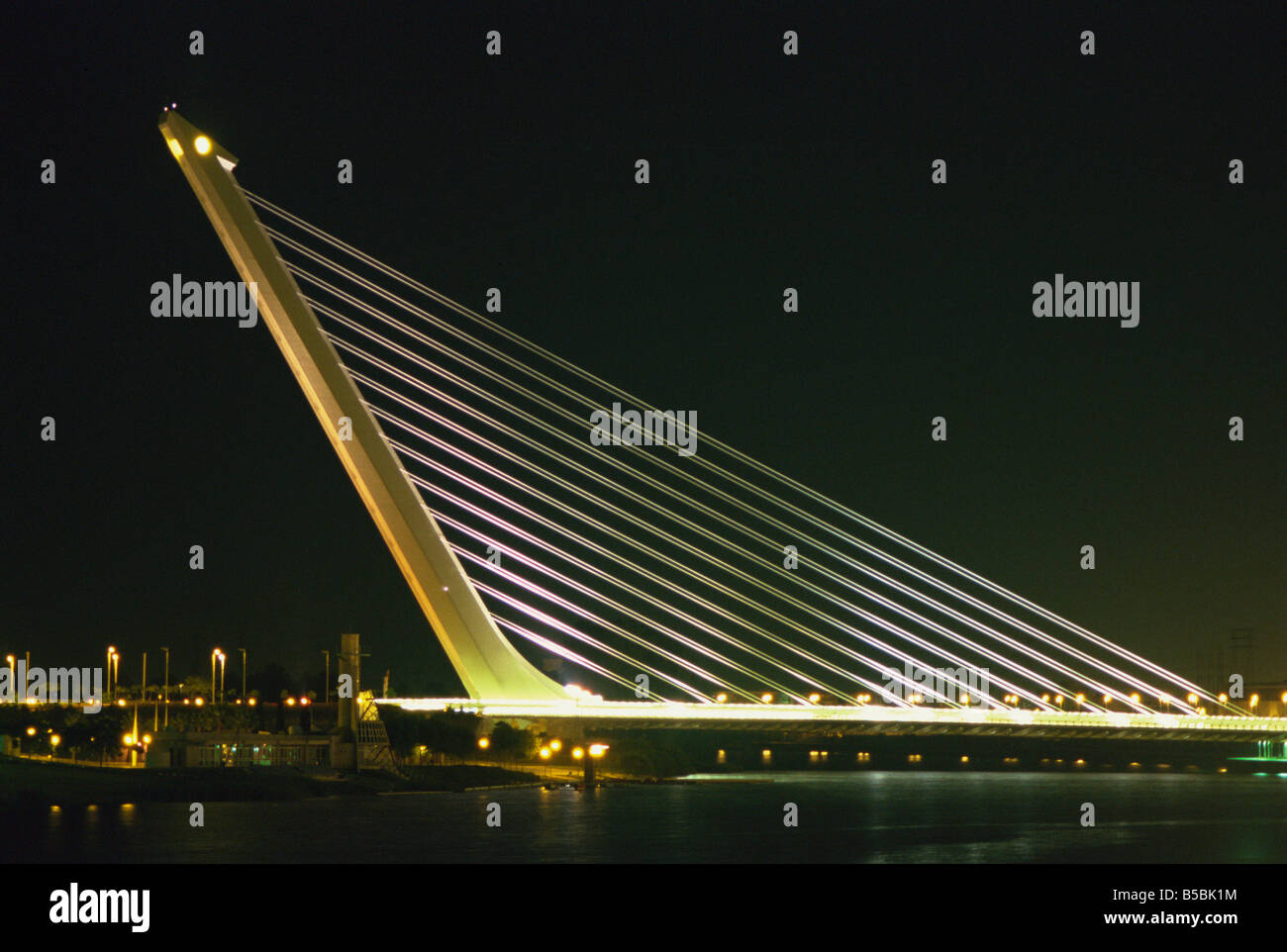 Alamillo Bridge, built for Expo 92, Seville, Andalucia, Spain, Europe ...