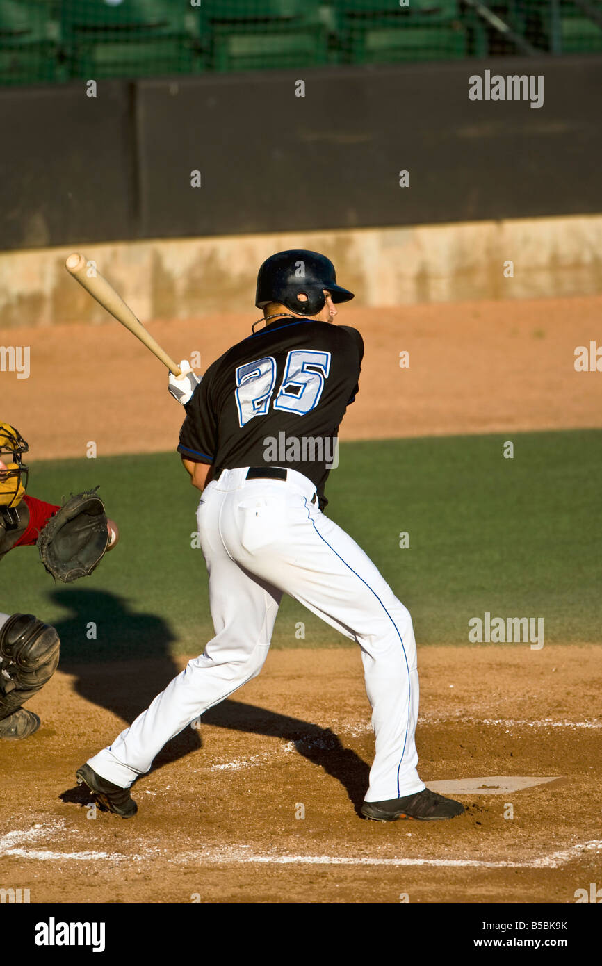 Baseball player at bat Stock Photo - Alamy