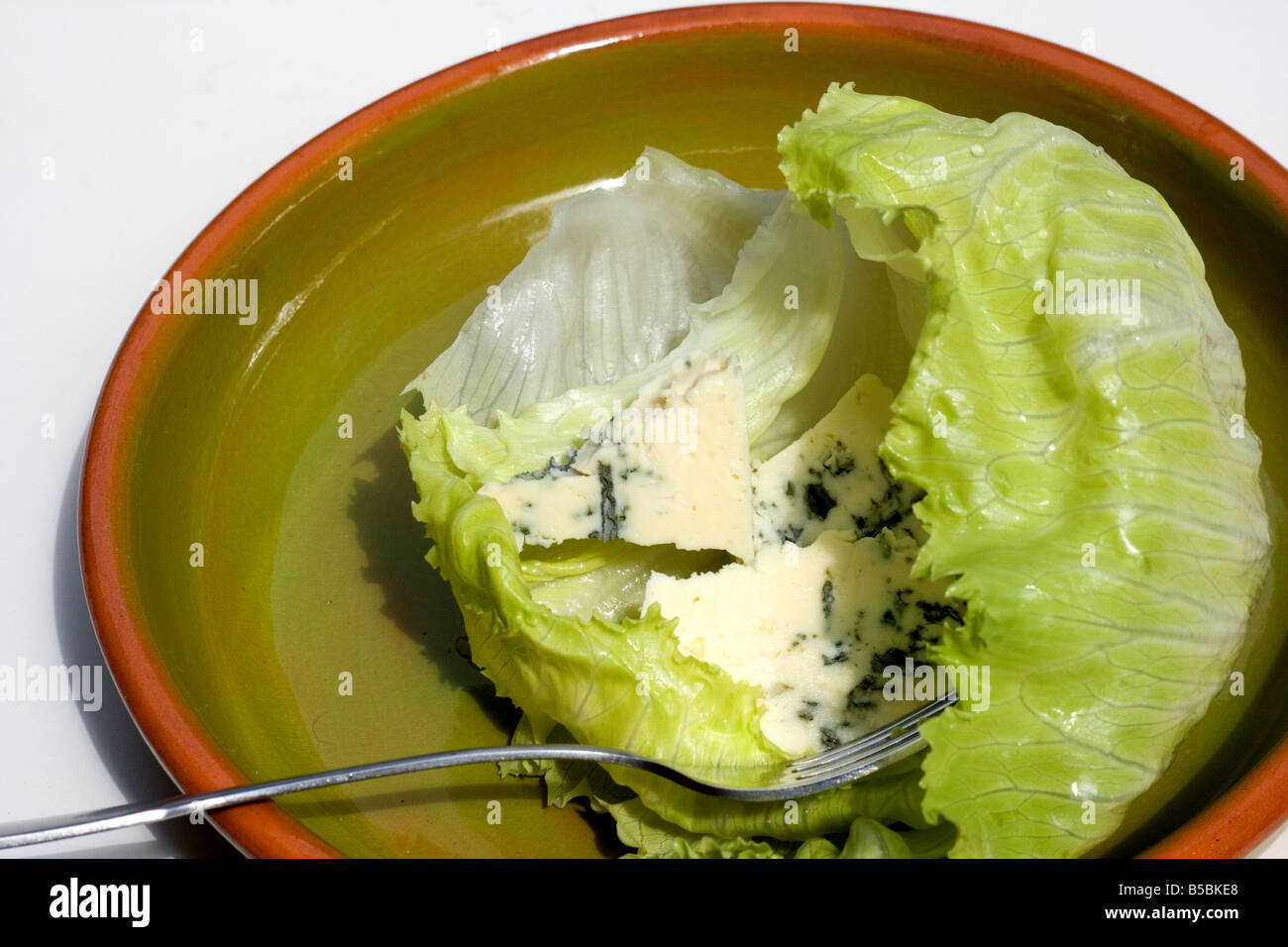 Lettuce and blue cheese Stock Photo - Alamy