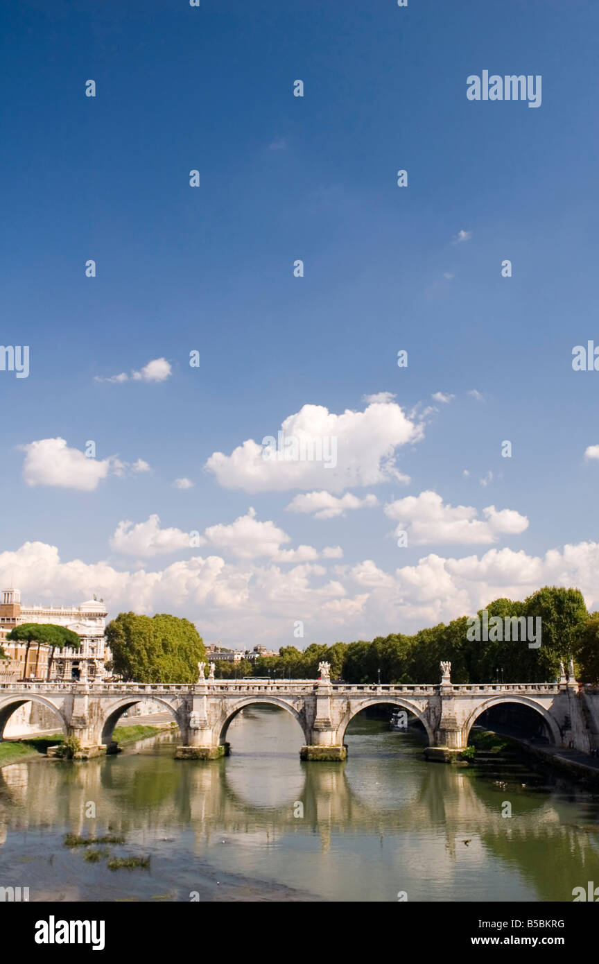 Italy Older bridge and Rome river Stock Photo - Alamy