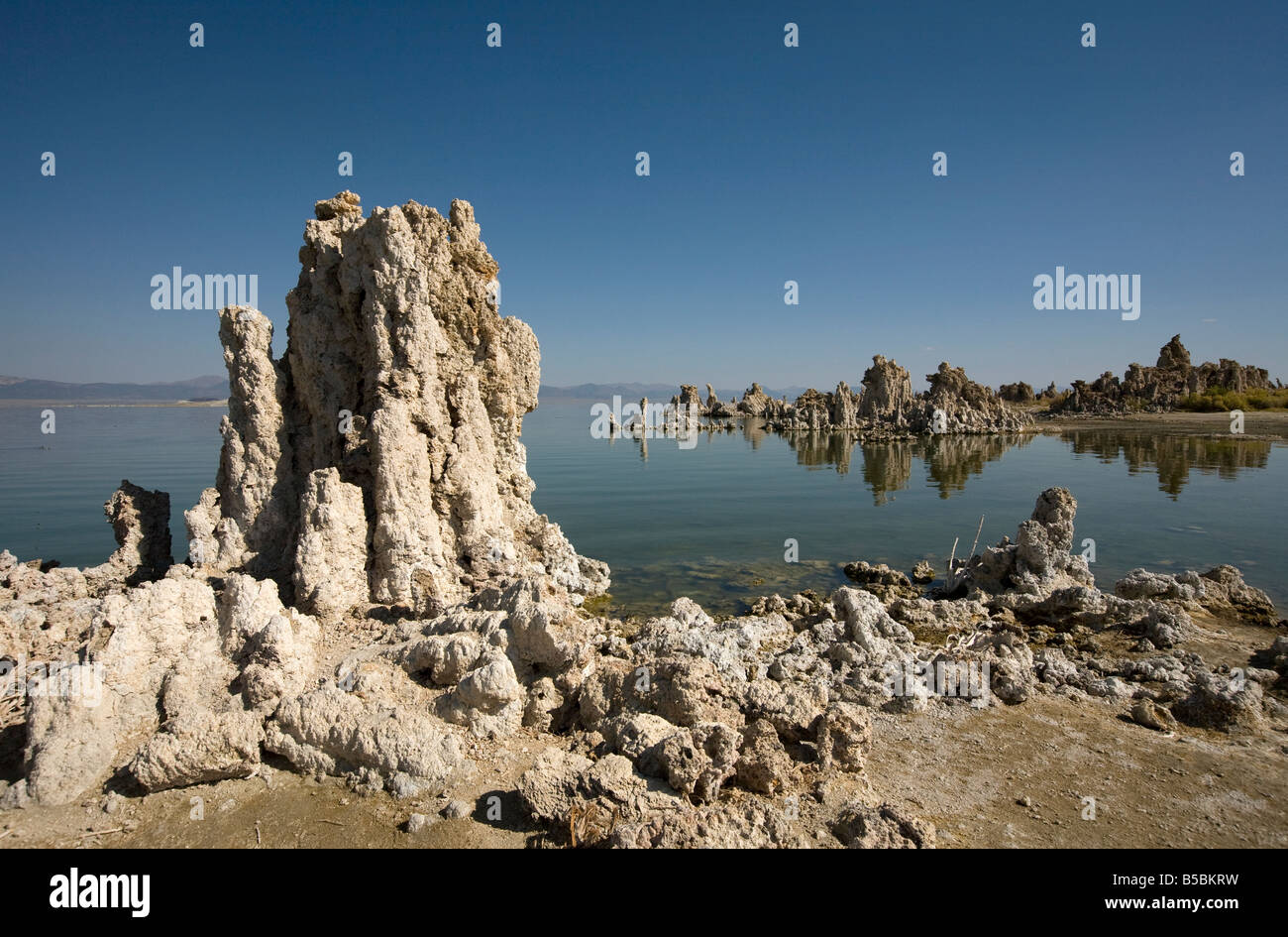 Strange tufa rock formations, Mono Lake, Lee Vining, California, USA ...