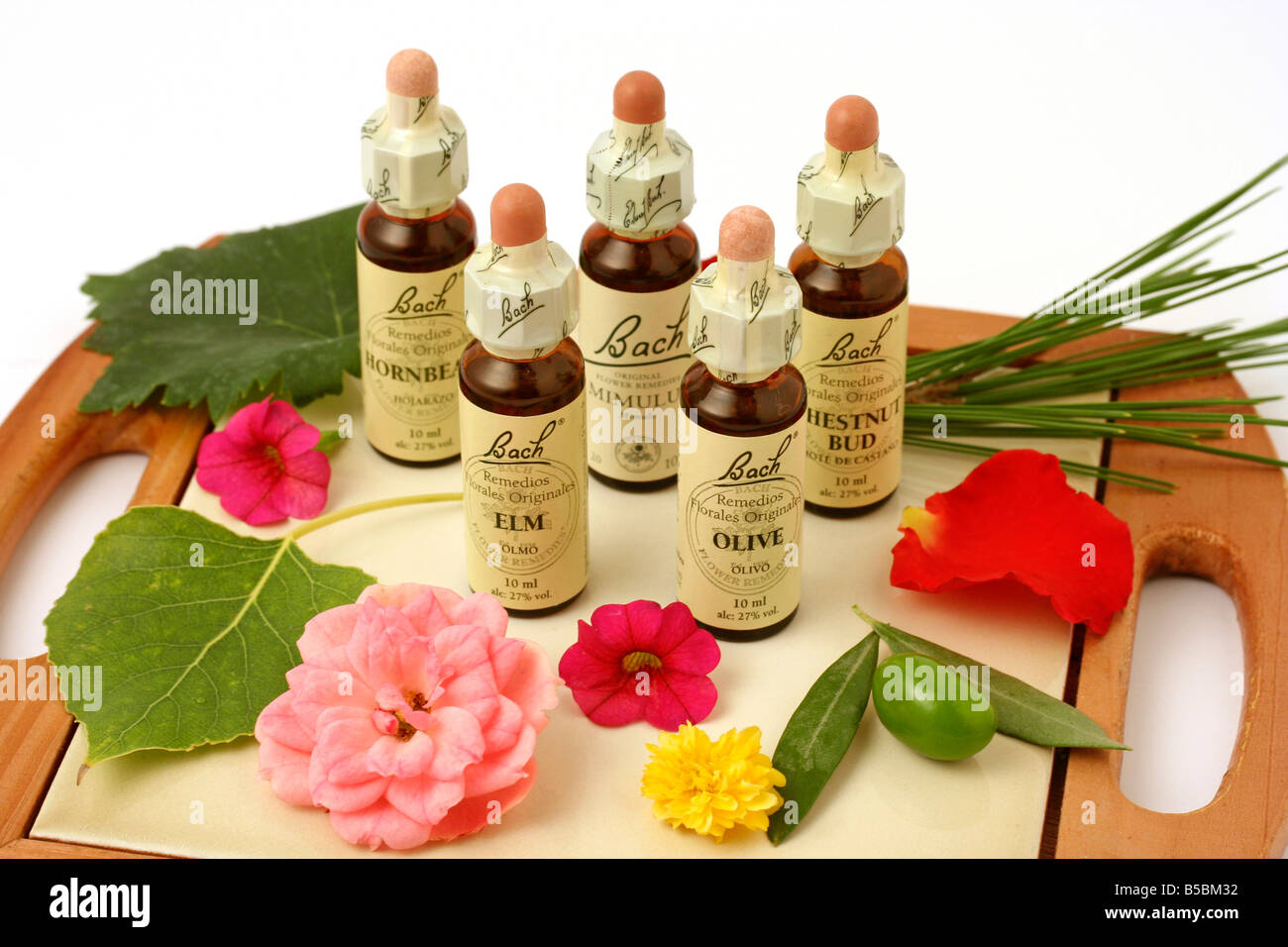 Bach s flower remedy still life Stock Photo - Alamy