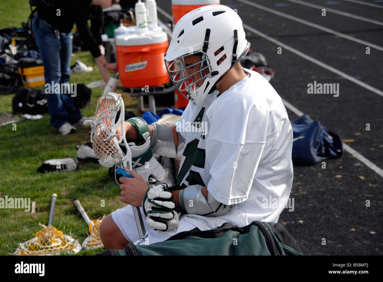 High school sports bench hi-res stock photography and images - Alamy