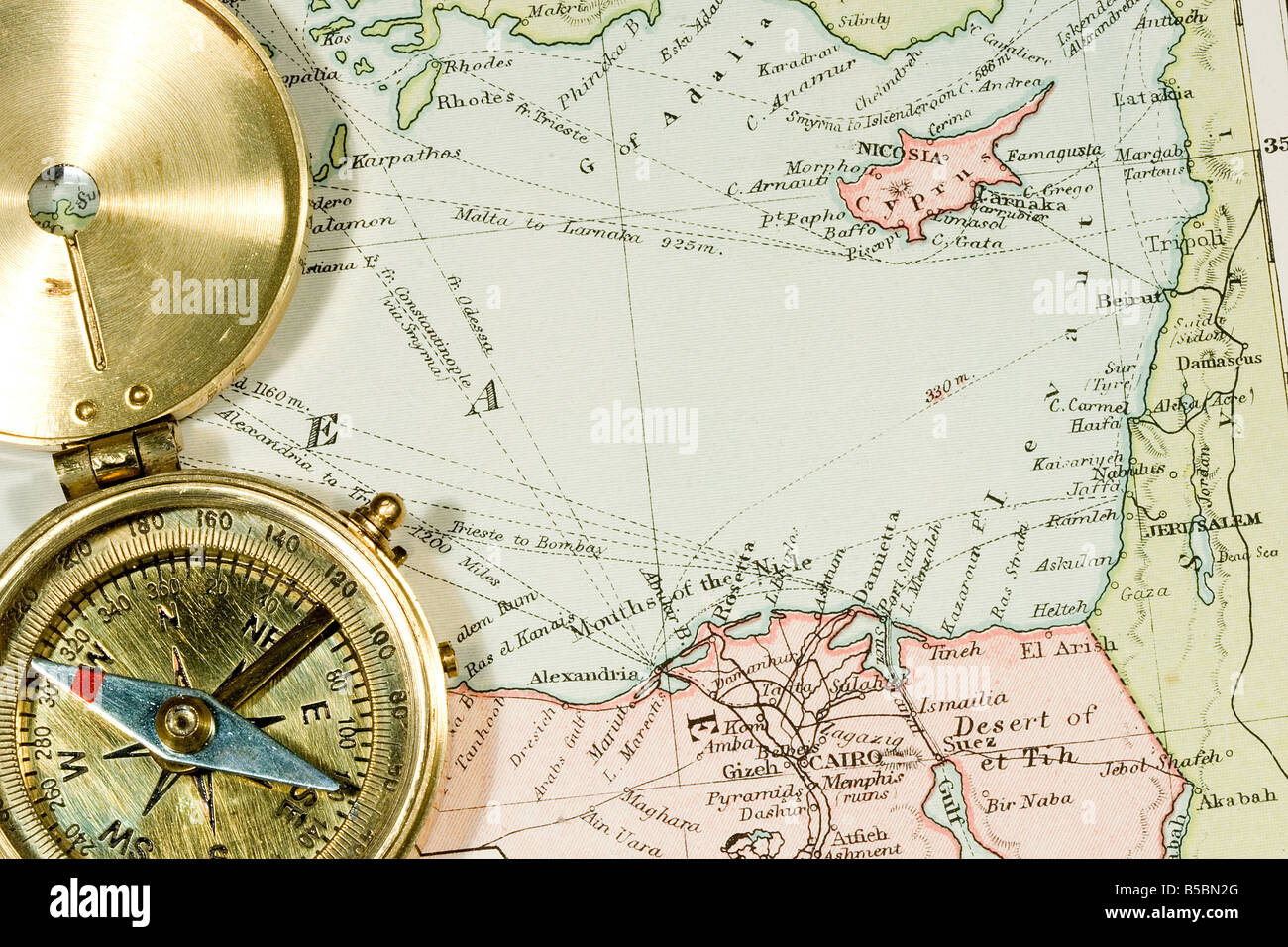 Vintage 1907 copyright expired map showing countries and trade routes ...