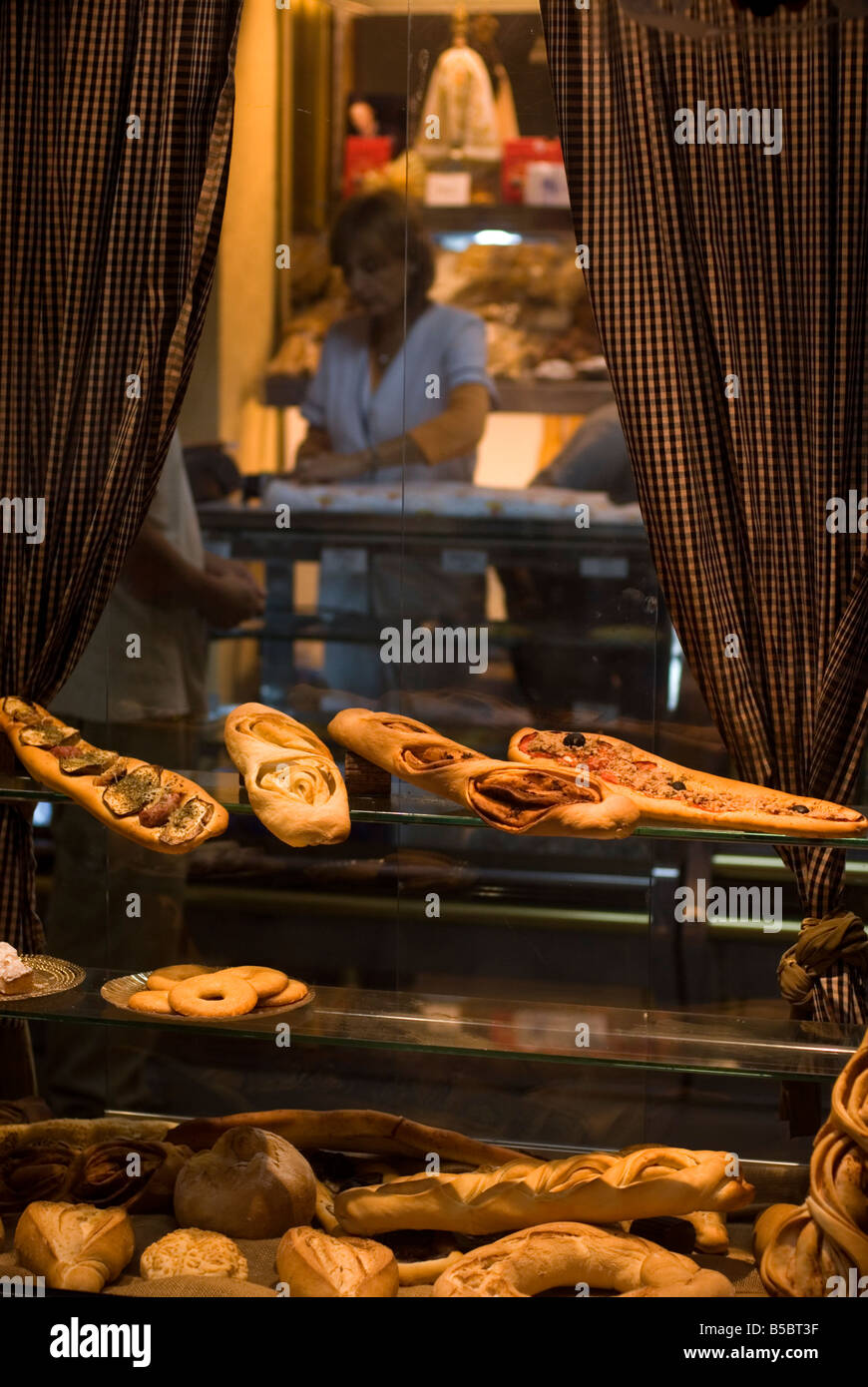 Window display of traditional Spanish bakery in Calle Caballeros in the ...