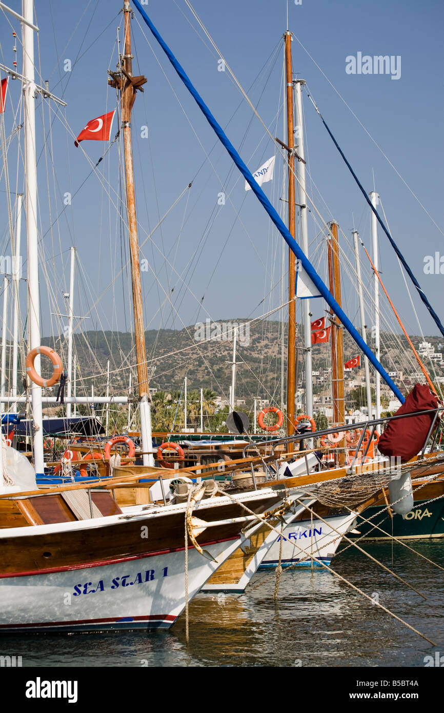 Bodrum harbor with ships Stock Photo - Alamy