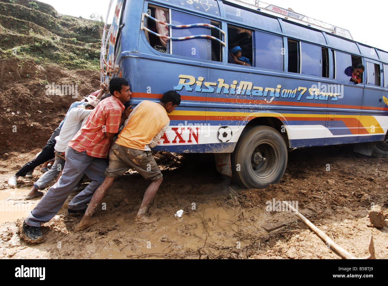 Bus in mud hi-res stock photography and images - Alamy