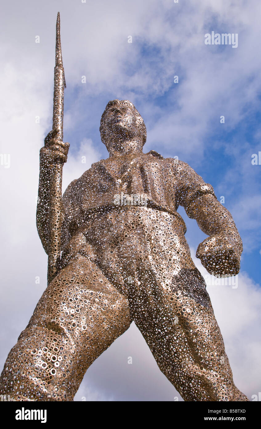 Chartist sculpture made from 27000 steel washers welded by artist ...