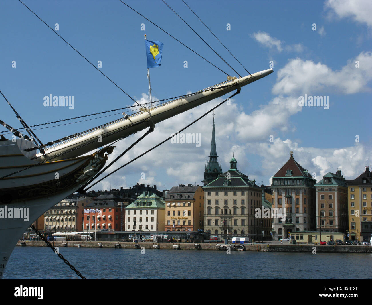 Skyline of Skeppsbron, Gamla Stan, Stockholm Stock Photo - Alamy