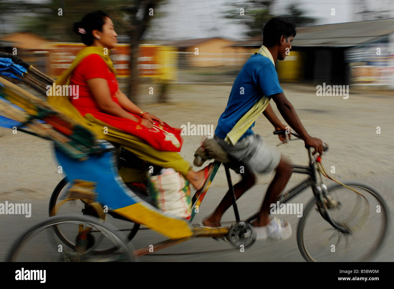 Rickshaws in motion Stock Photo - Alamy